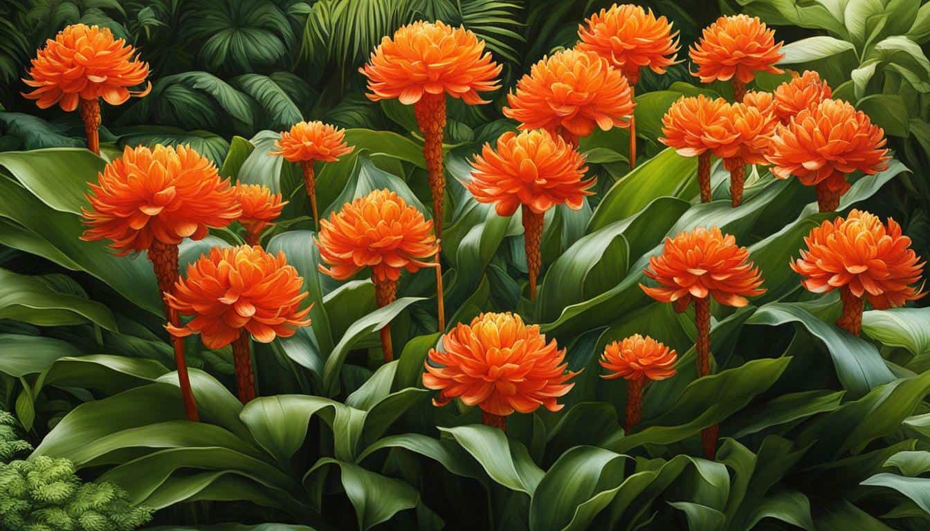 Discover the Beauty of the Orange Torch Ginger Plant
